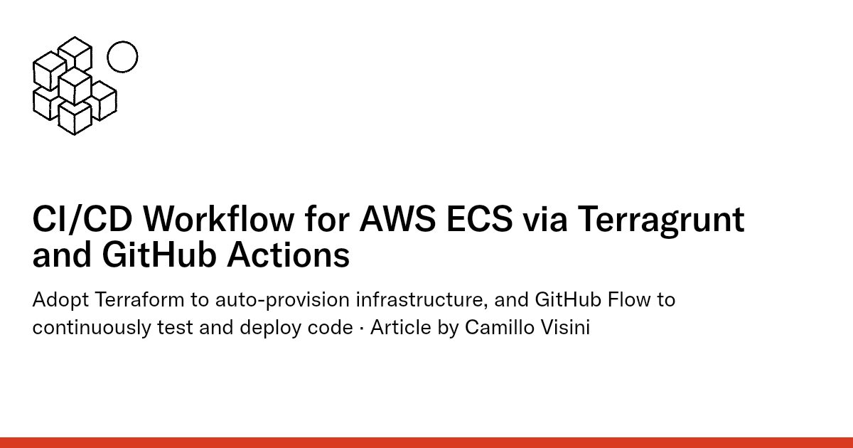 CI/CD Workflow for AWS ECS via Terragrunt and GitHub Actions - Camillo Visini